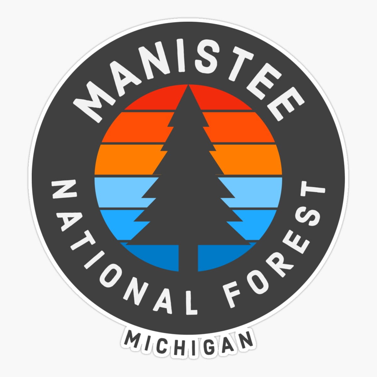 Maneki Manistee National Orest Michigan Vintage Retro Orest Hiking ...