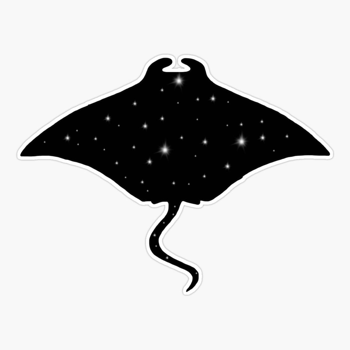 Maneki Manta Ray Sticker, Phone Decal Water Bottle Stickers Car Decals ...