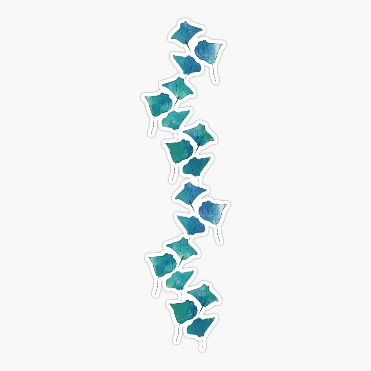 Maneki Manta Ray Sticker, Phone Decal Water Bottle Stickers Car Decals ...