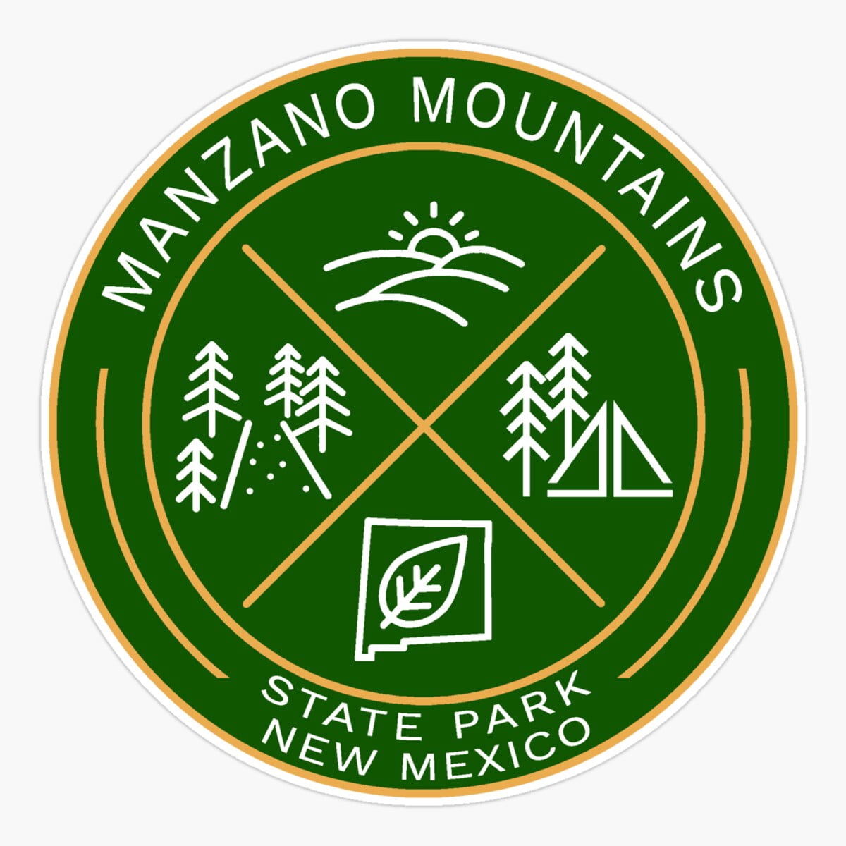 Maneki Manzano Mountains State Park Heraldic Logo Sticker, Phone Decal ...