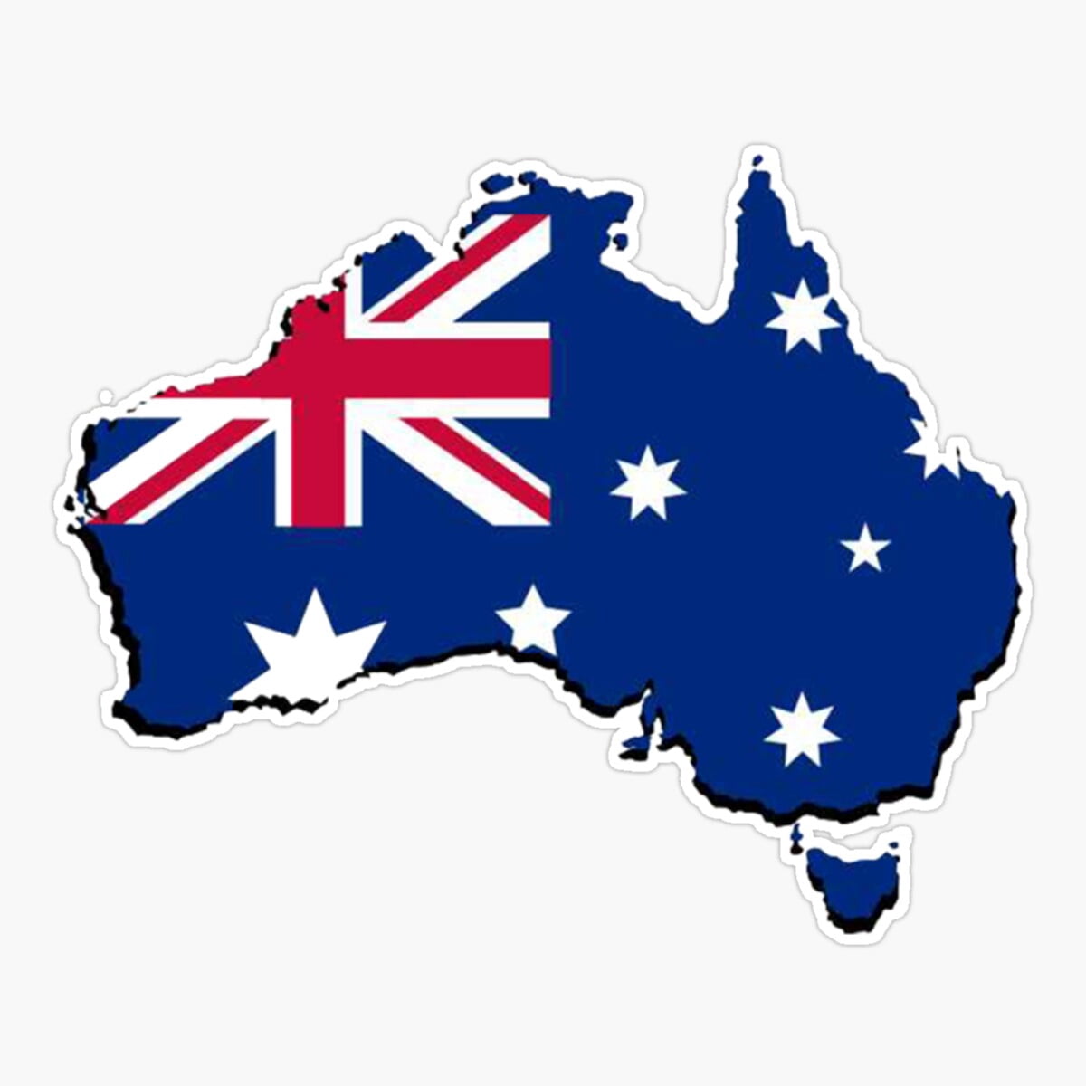 Maneki Map Australia Sticker, Phone Decal Water Bottle Stickers Car ...