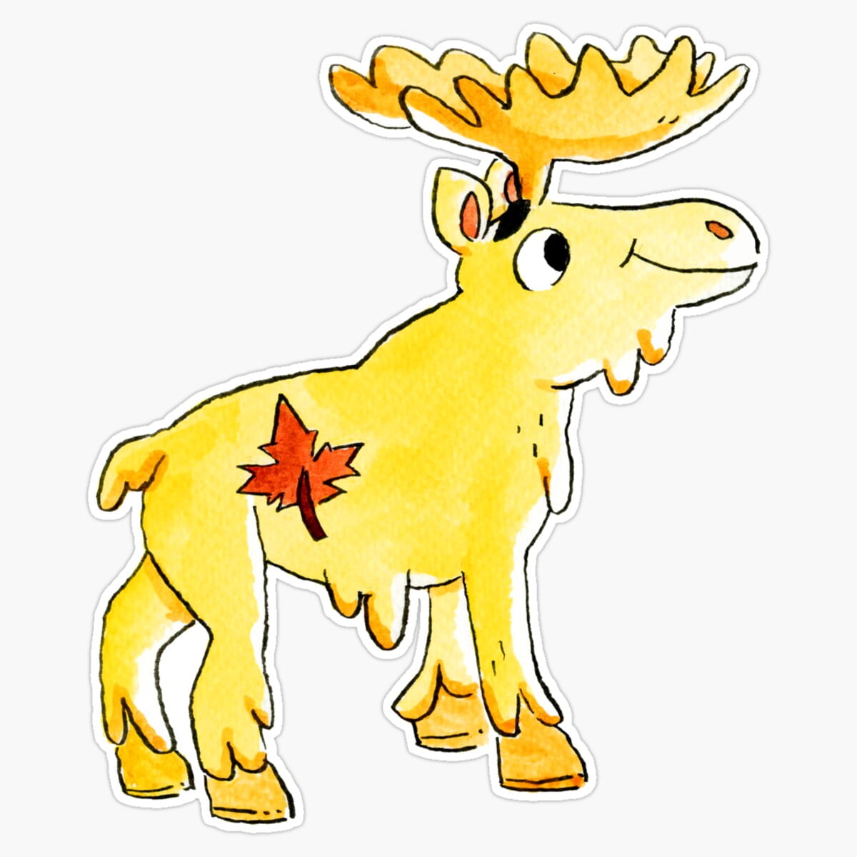 Maneki Maple Syrup Moose Er, Phone Decal Water Bottle Stickers Car ...