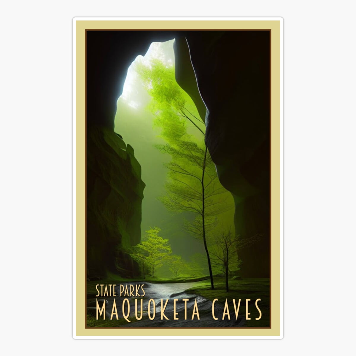 Maneki Maquoketa Caves State Park Iowa Er, Phone Decal Water Bottle ...