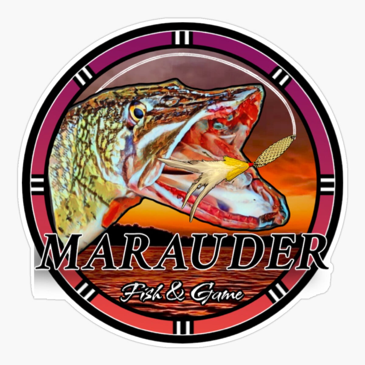 Maneki Marauder Pickerel Red Er, Phone Decal Water Bottle Stickers Car ...