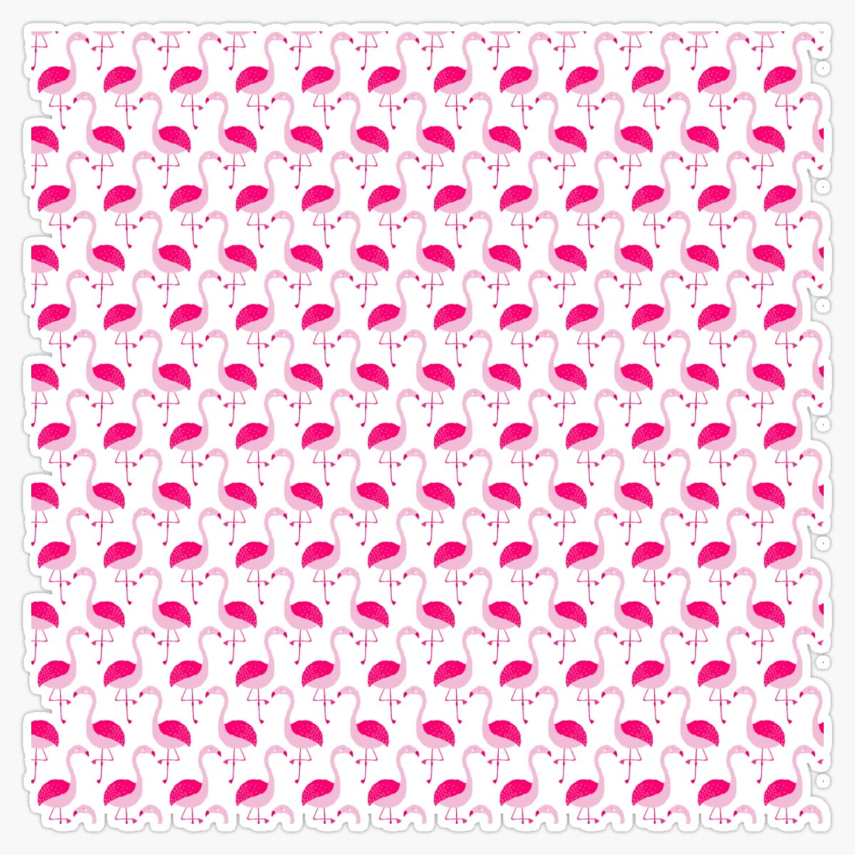Maneki Marching Pink Flamingos Er, Phone Decal Water Bottle Stickers ...