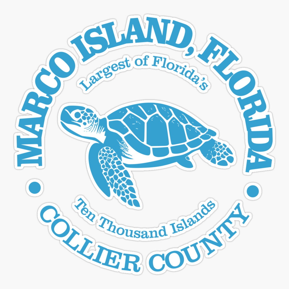 Maneki Marco Island (Sea Turtle) Sticker, Phone Decal Water Bottle ...