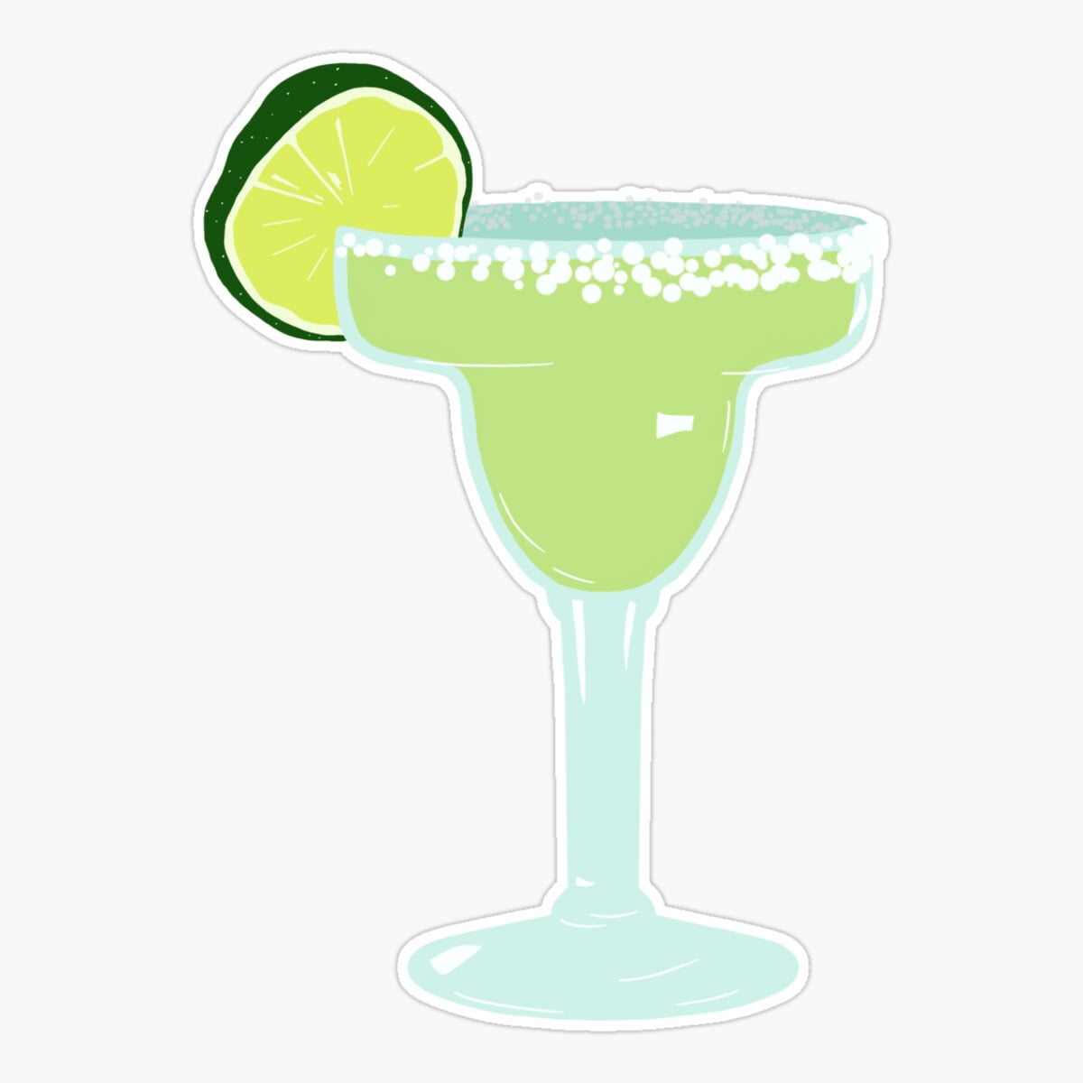 Maneki Margarita With Salt And Lime Clic Style Sticker, Phone Decal ...