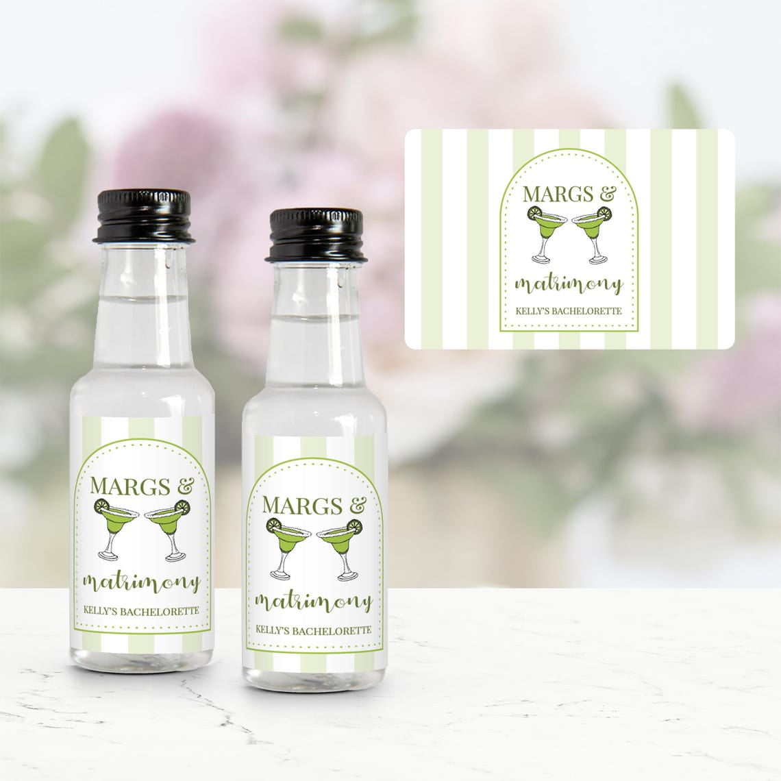 Maneki Margs And Matrimony Mini Liquor Bottle Labels, Margarita ...