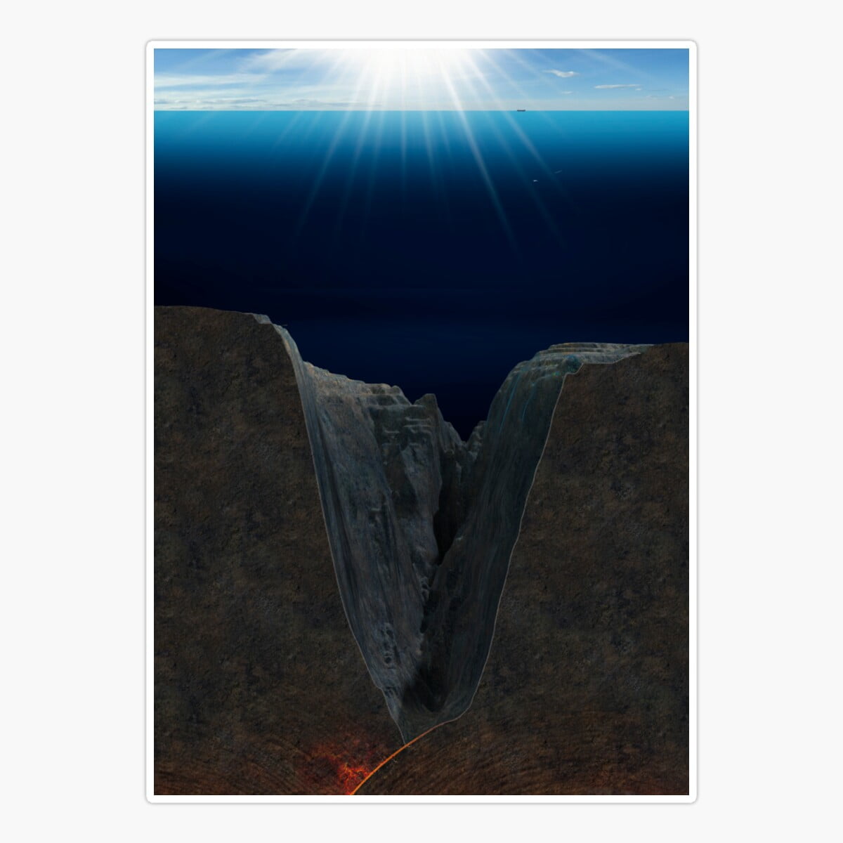 Maneki Mariana Trench, Illustration (C050/9053) Sticker, Phone Decal ...