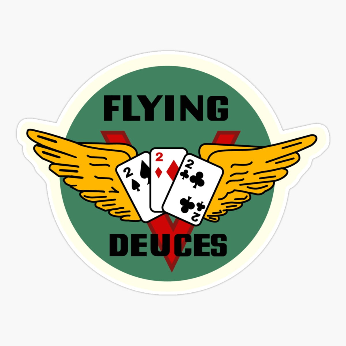 Maneki Marine Fighting Squadron 222 (Vmf-222) “The Flying Deuces” Emblem Er, Phone Decal Water ...
