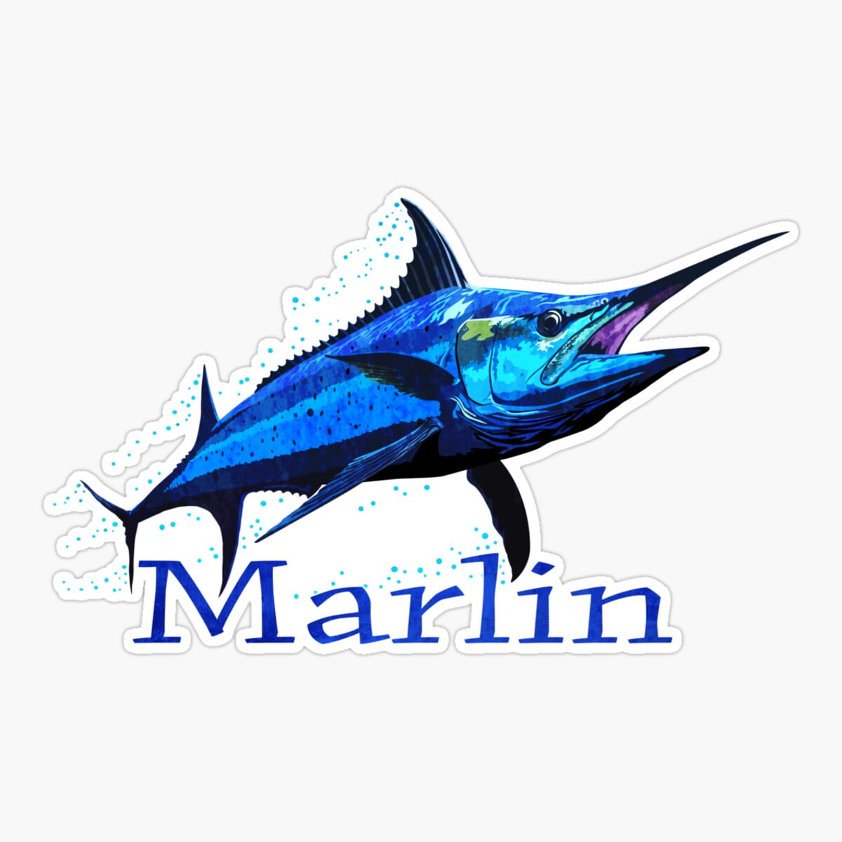Maneki Marlin Er, Phone Decal Water Bottle Stickers Car Decals, Funny ...