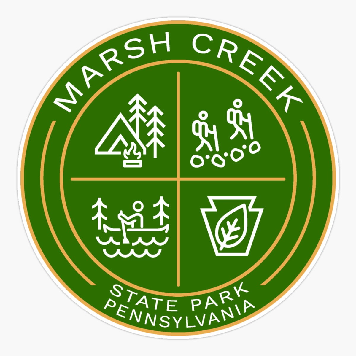 Maneki Marsh Creek State Park Heraldic Logo Er, Phone Decal Water ...