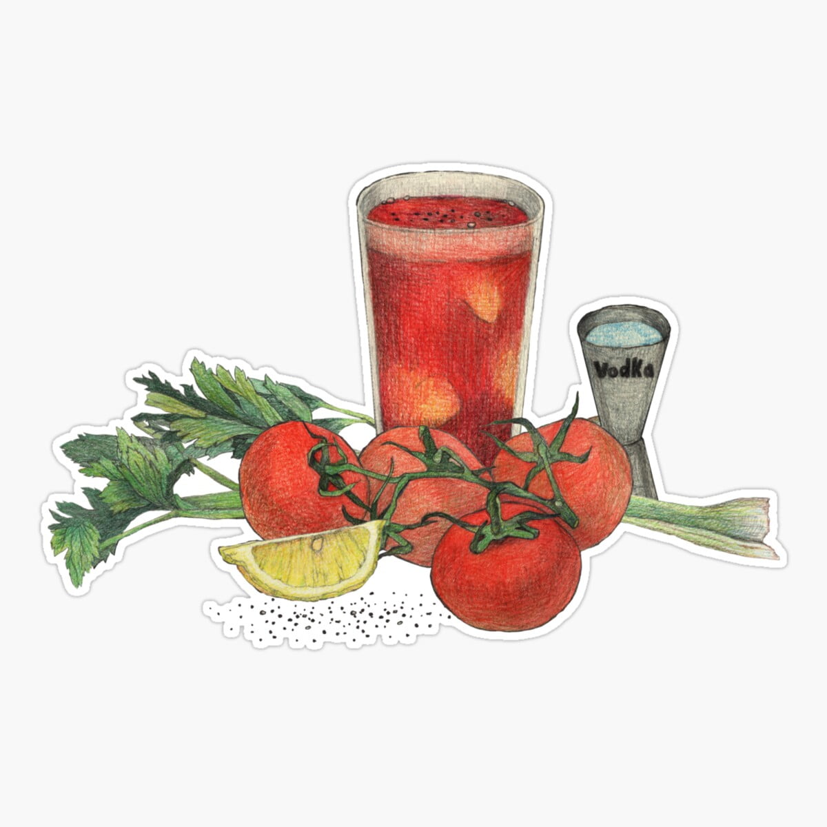 Maneki Mary Recipe Sticker, Phone Decal Water Bottle Stickers Car ...