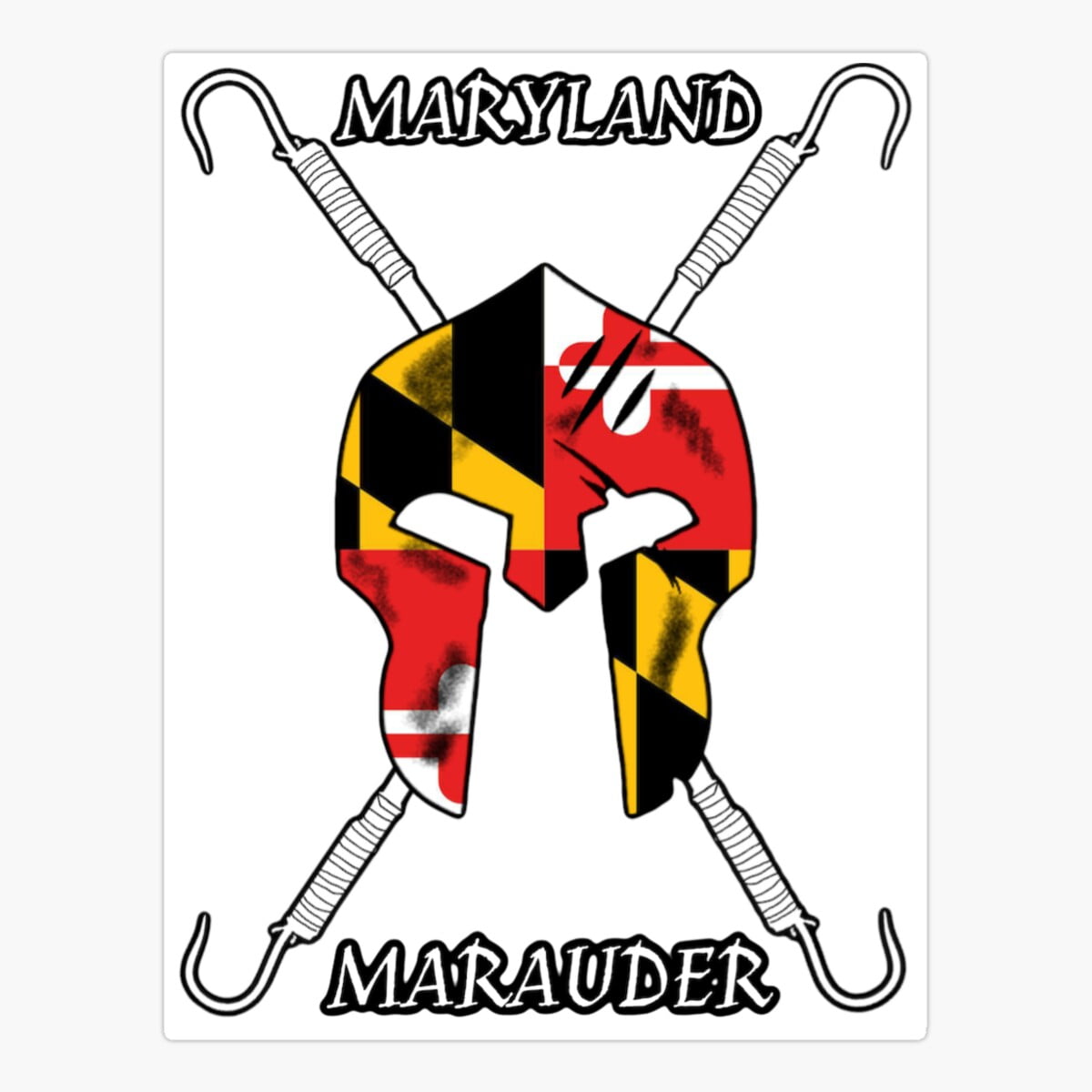 Maneki Maryland Marauder Ga Warrior Er, Phone Decal Water Bottle ...