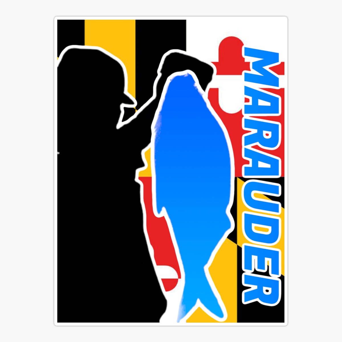 Maneki Maryland Marauder Shad Er, Phone Decal Water Bottle Stickers Car ...