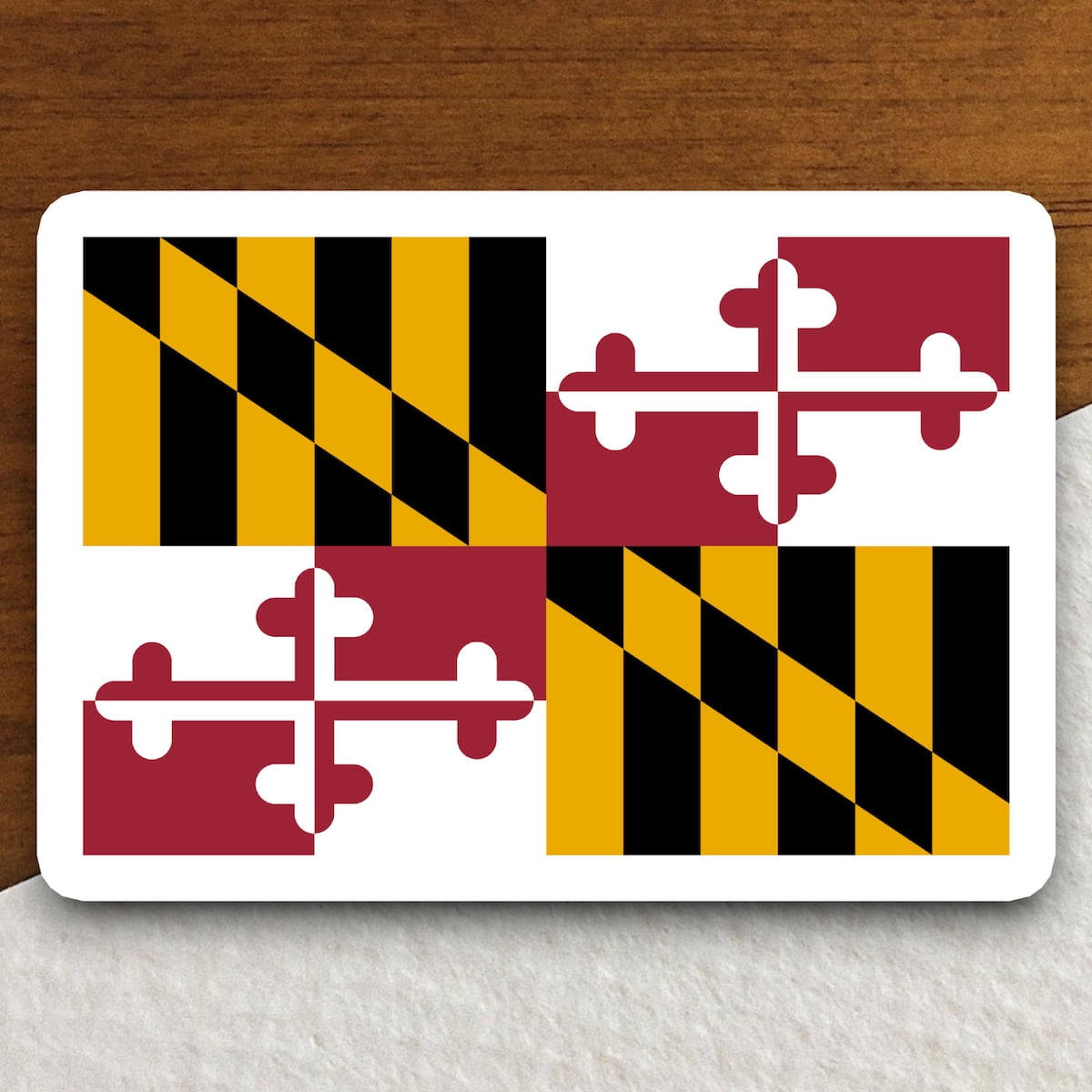 Maneki Maryland State Sticker, Maryland Flag Sticker, Pennant Sticker ...