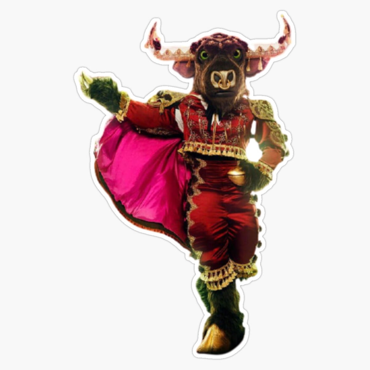 Maneki Masked Singer Us Season 6 Costume - Bull Er, Phone Decal Water ...