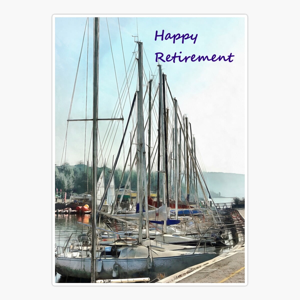 Maneki Masts In A Row With 'Happy Retirement' Er, Phone Decal Water ...