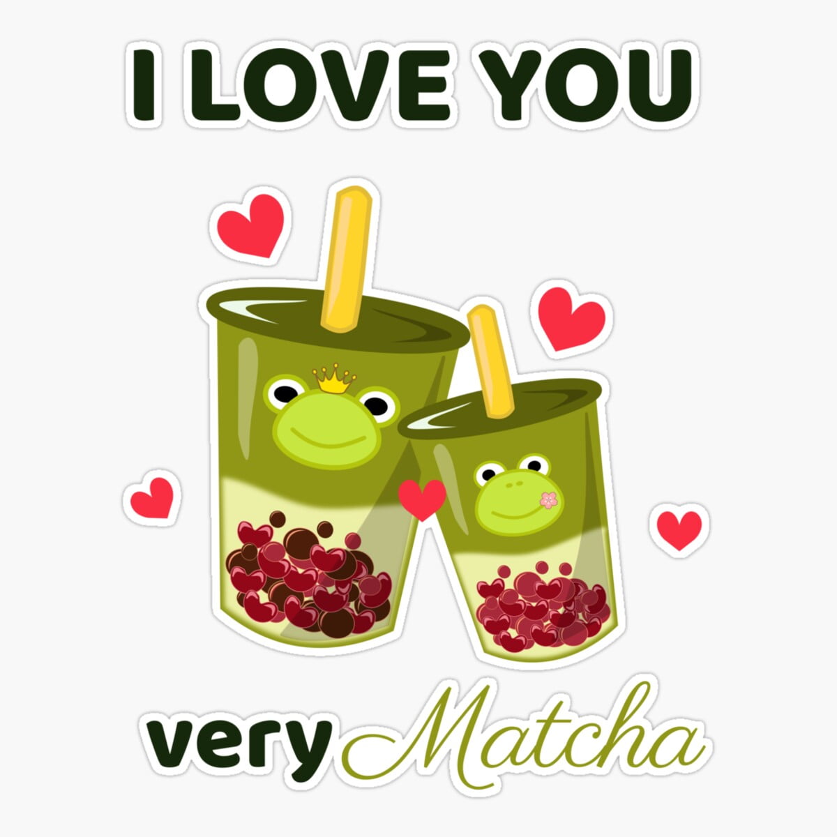 Maneki Matcha Red Bean Boba Bubble Tea Lovers Er, Phone Decal Water ...