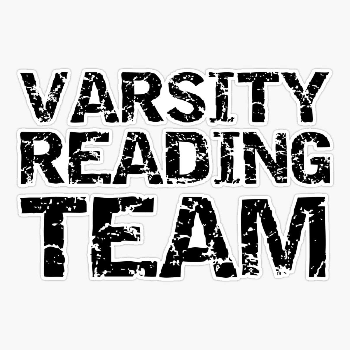 Maneki Matching Varsity Reading Team Literature Quote Sticker, Phone ...