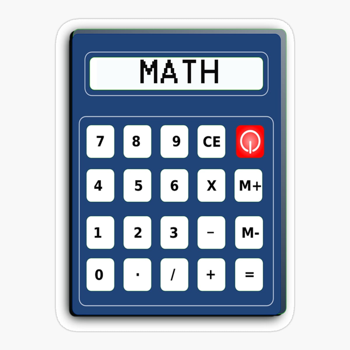 Maneki Math Subject Ers, Calculator With Subject (Math) Printed On It'S ...