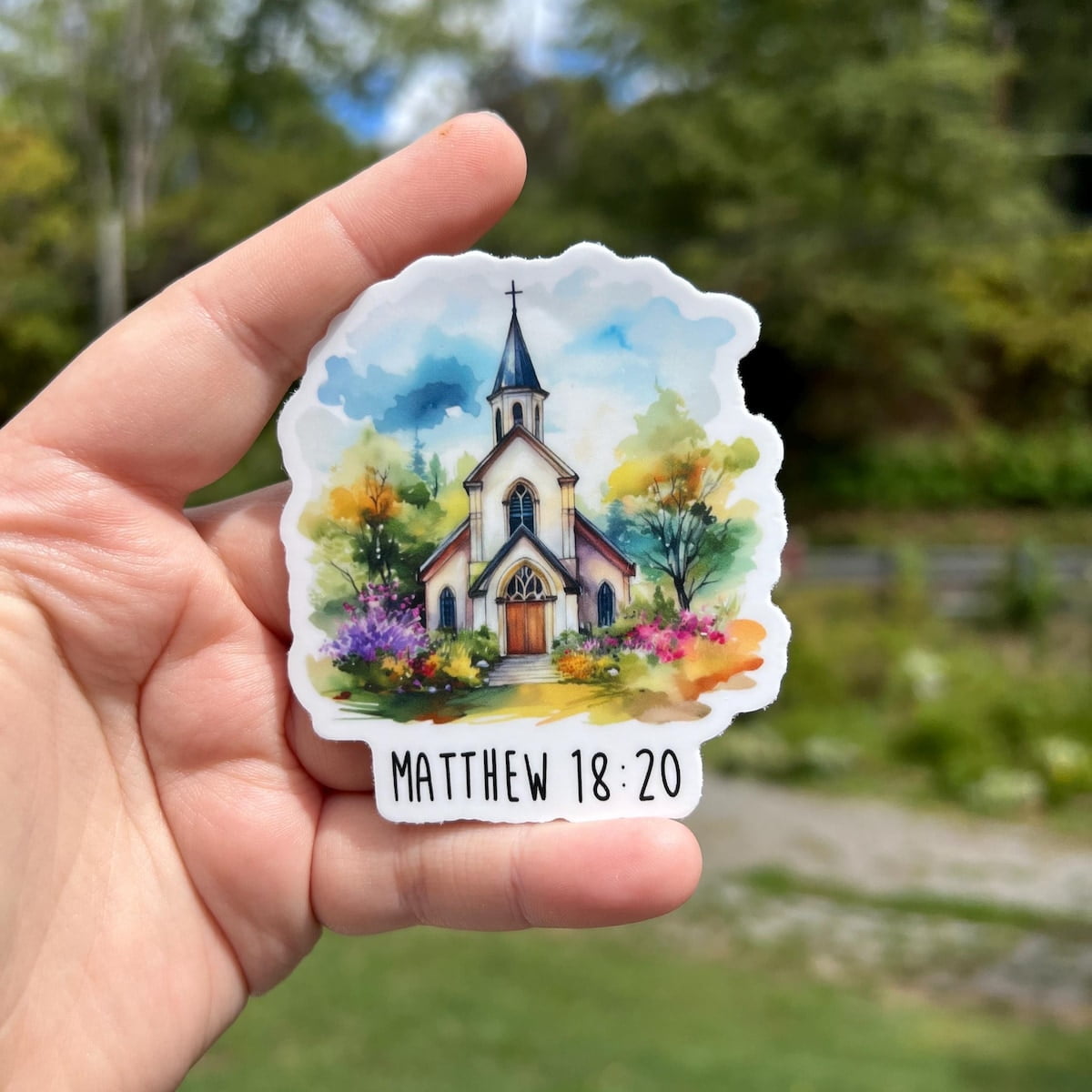 Maneki Matthew 18:20 Sticker, Christian Woman Gift, Christian Bible ...