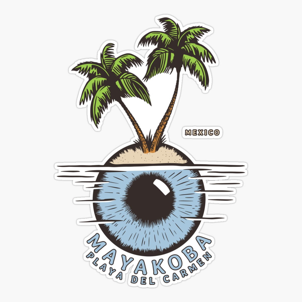 Maneki Mayakoba Playa Del Carmen Mexico Sticker, Phone Decal Water ...