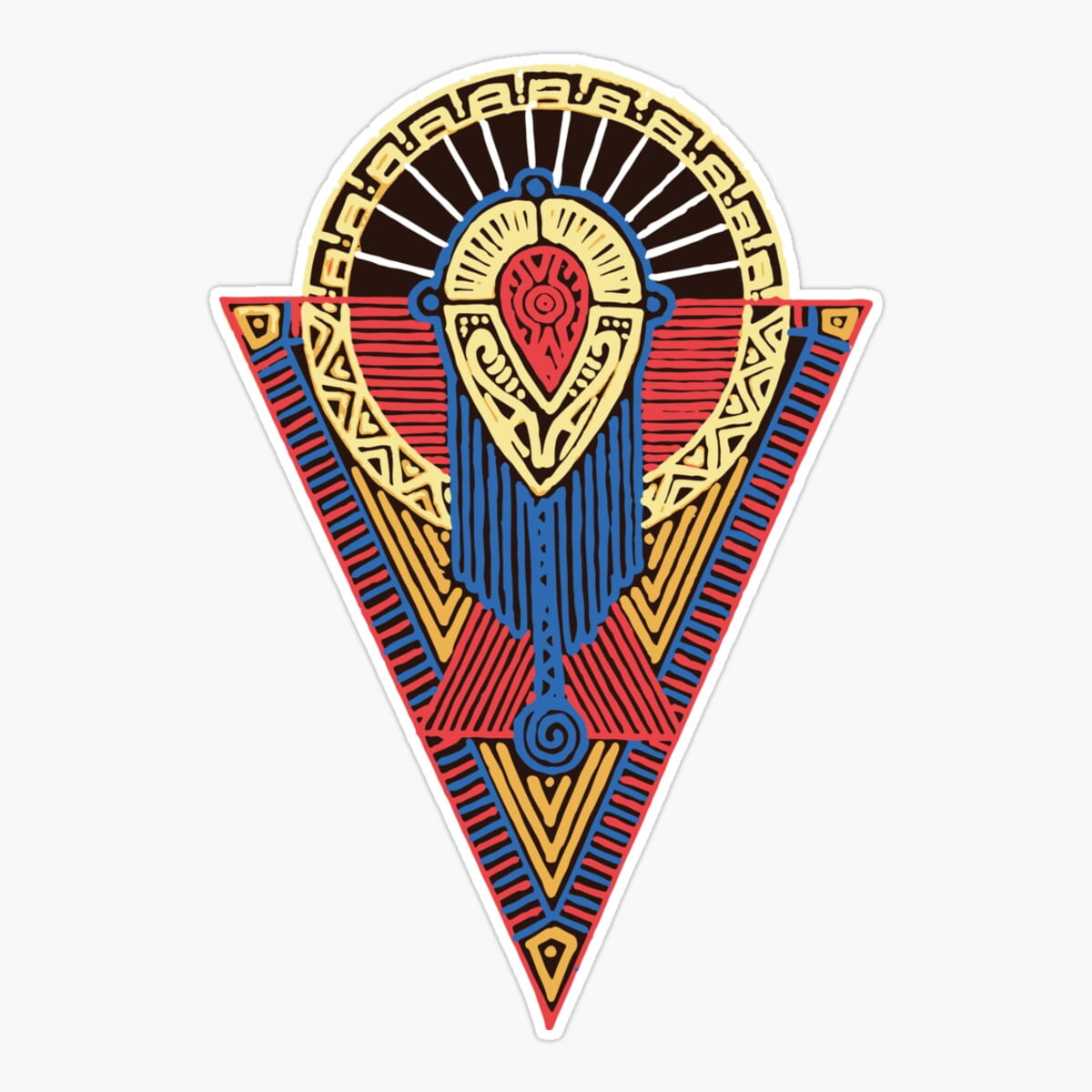 Maneki Mayan Triangle Sticker, Phone Decal Water Bottle Stickers Car ...