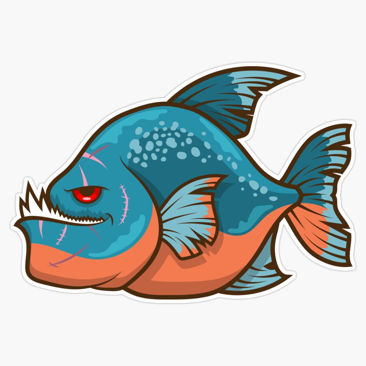 Maneki Mean Fish Er, Phone Decal Water Bottle Stickers Car Decals ...