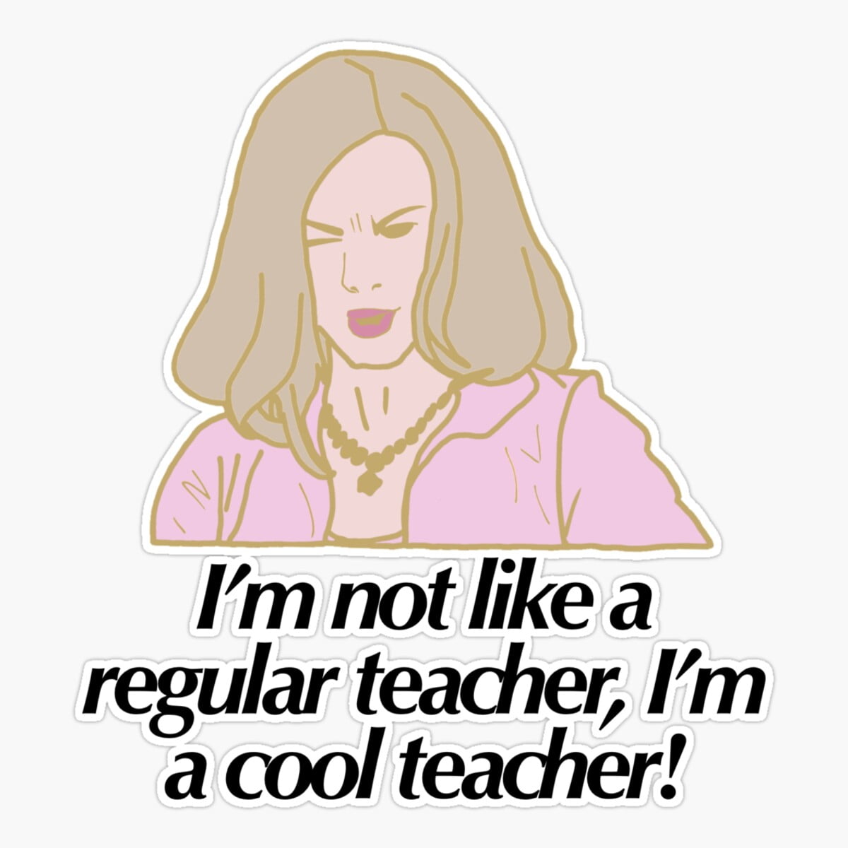 Maneki Mean Girls Parody Teacher Er Er, Phone Decal Water Bottle ...