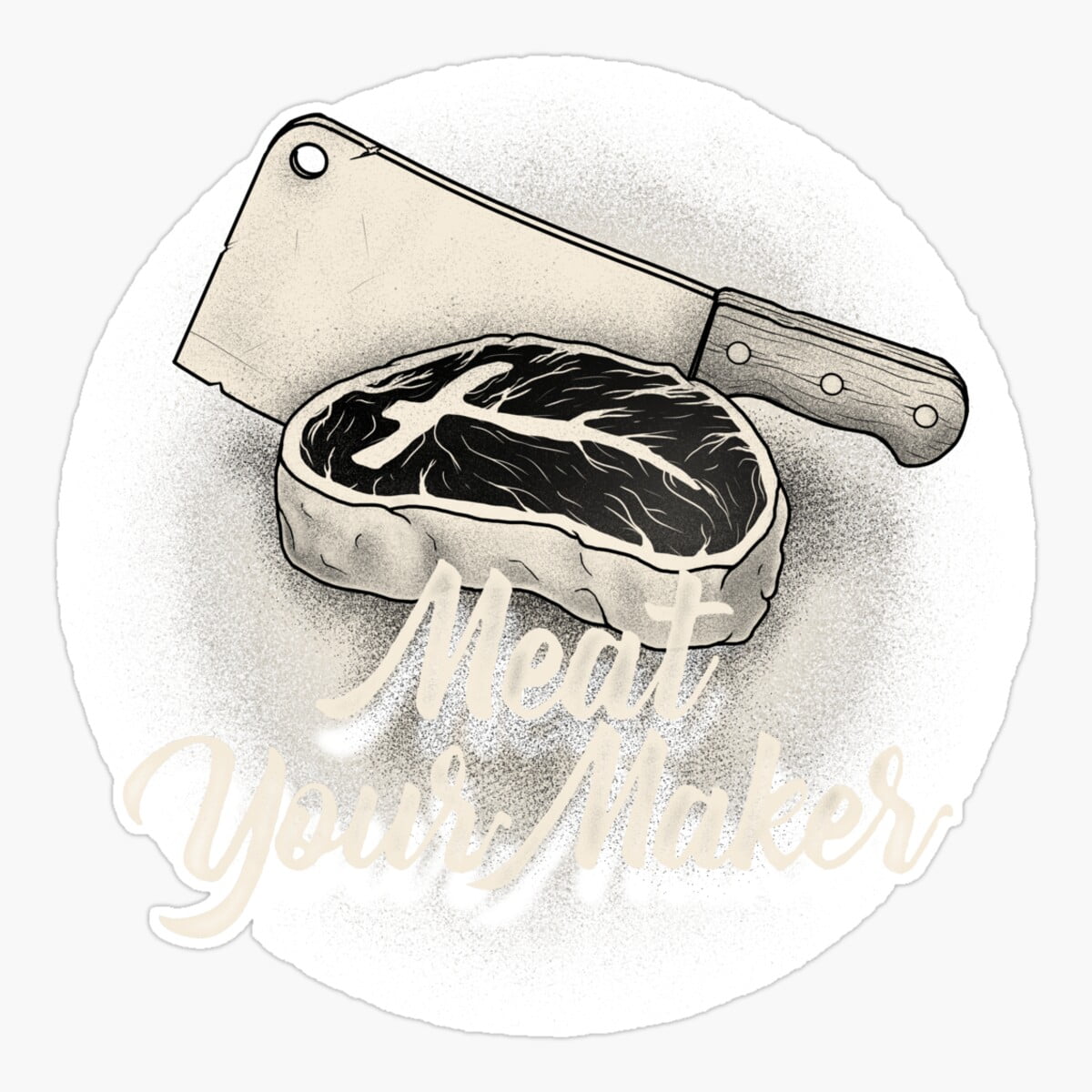 Maneki Meat Your Maker, Bbq T-Shirt Sticker, Phone Decal Water Bottle Stickers Car Decals, Funny ...