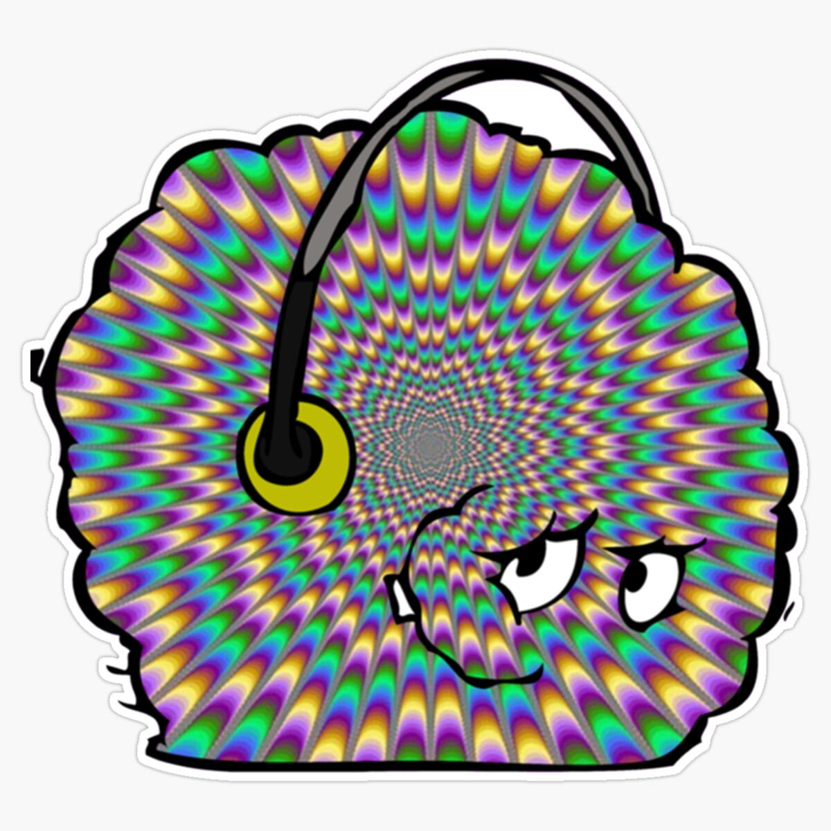 Maneki Meatwad Trippy Jammin_ Er, Phone Decal Water Bottle Stickers Car ...