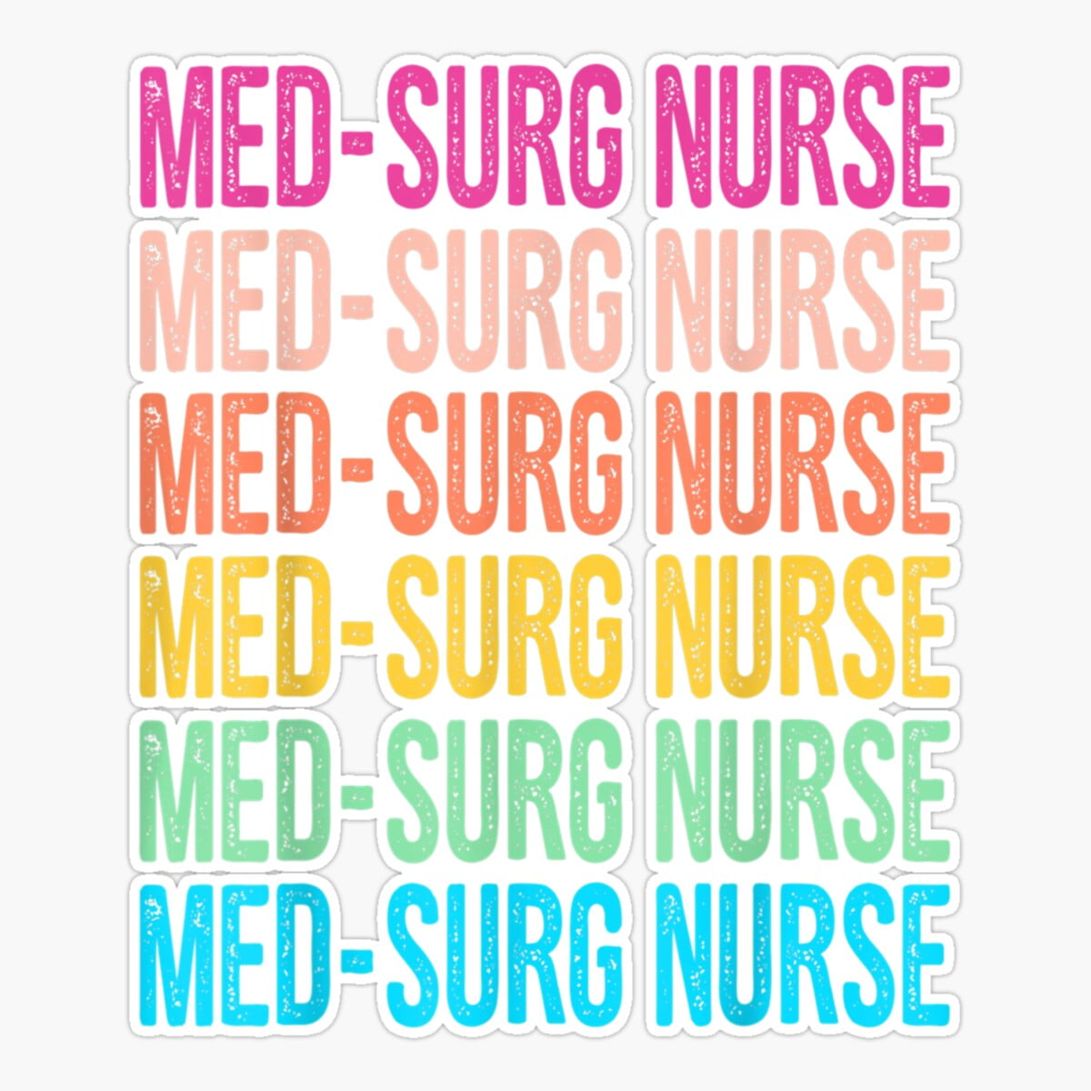 Maneki Med Surg Nurse Retro Rainbow Medical Surgical Nurses Er, Phone ...