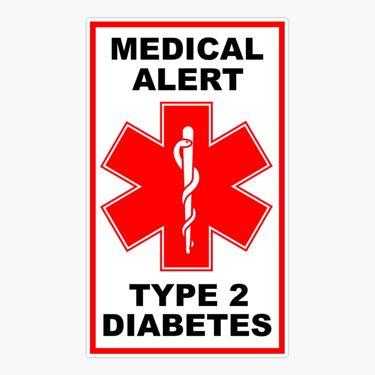 Maneki Medical Alert Type 2 Diabetes Diabetic Driver Alert Awareness ...