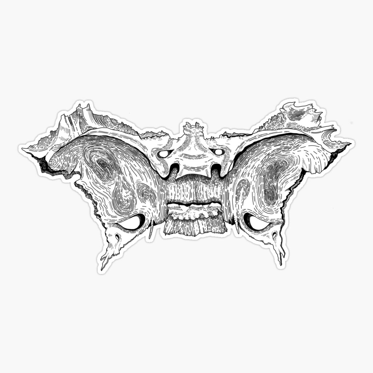 Maneki Medical Illustration Sphenoid Bone Anatomy Black Er, Phone Decal ...