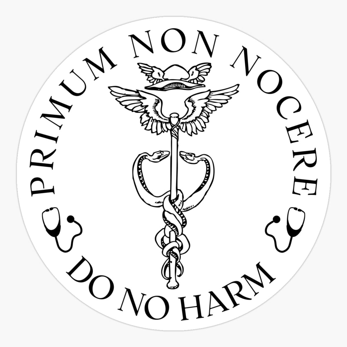 Maneki Medical Symbol For Doctor Do No Harm Primum Non Nocere Er, Phone ...