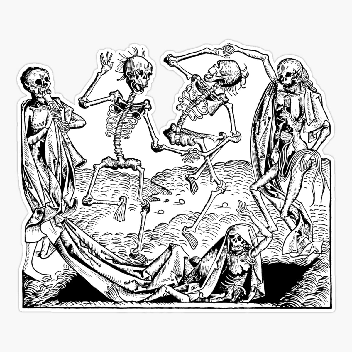 Maneki Medieval Dance O Death Chronicle O Nuremberg Dancing Skeletons ...