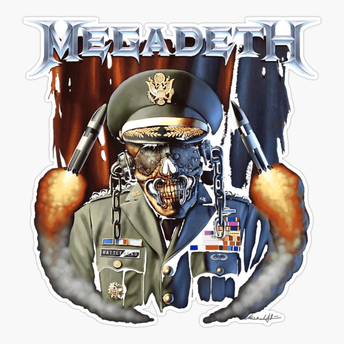 Maneki Mega Death General Vic Missiles Er, Phone Decal Water Bottle ...