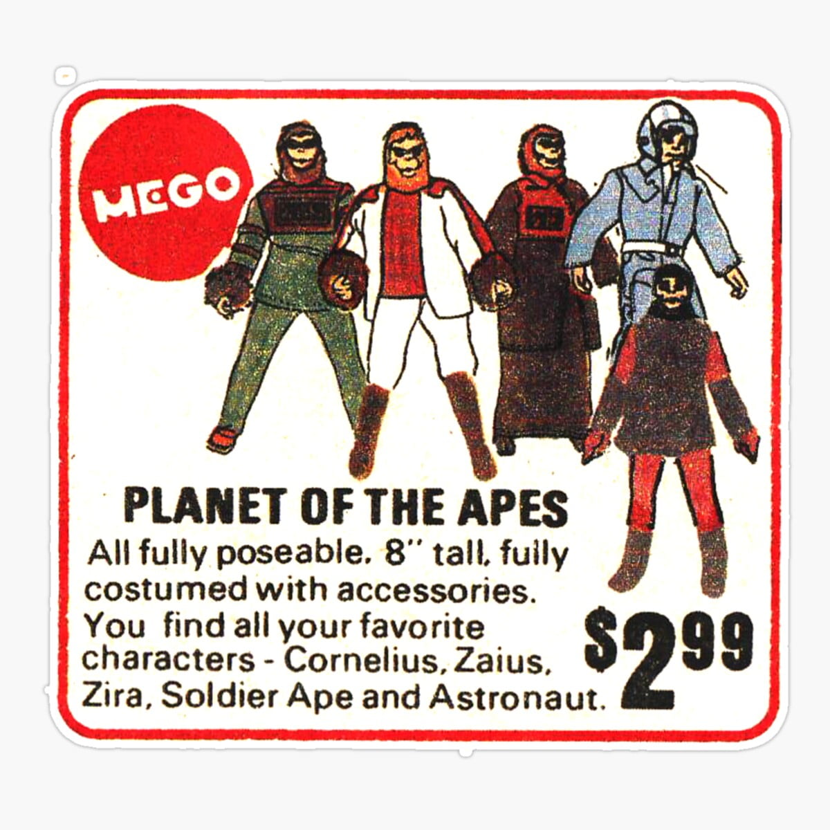 Maneki Mego Planet Of The Apes Action Figures Er, Phone Decal Water ...