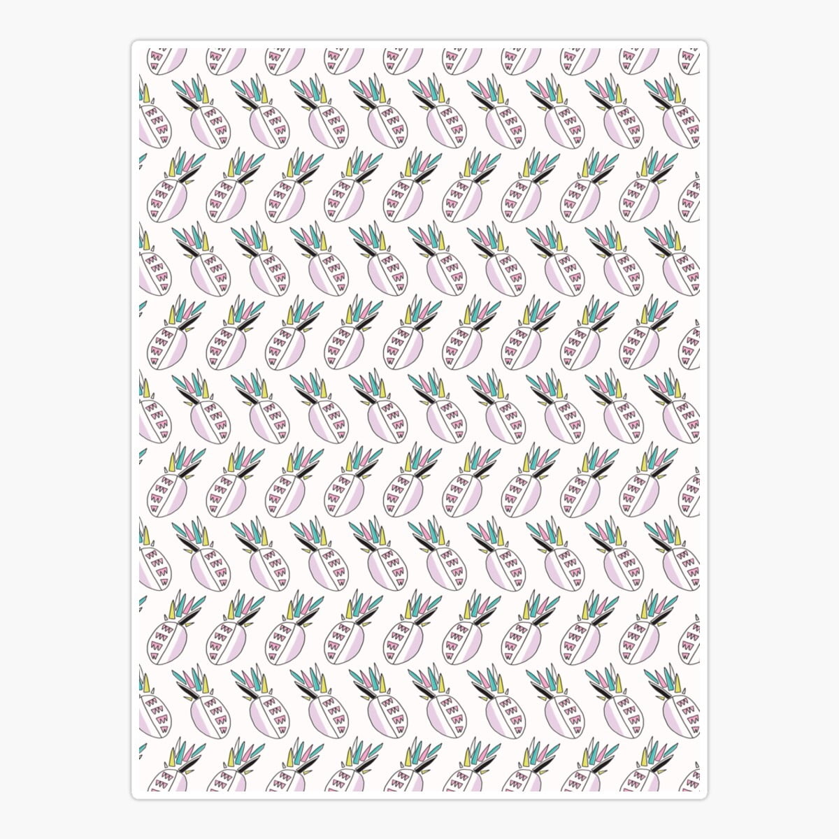 Maneki Memphis Tropical Pineapple Ruit Pattern Stripes, Seamless Vector ...