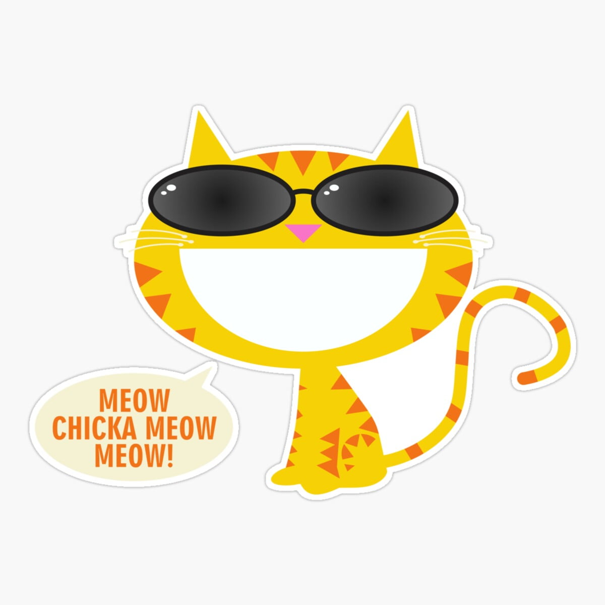 Maneki Meow Chicka Meow Meow Er, Phone Decal Water Bottle Stickers Car ...