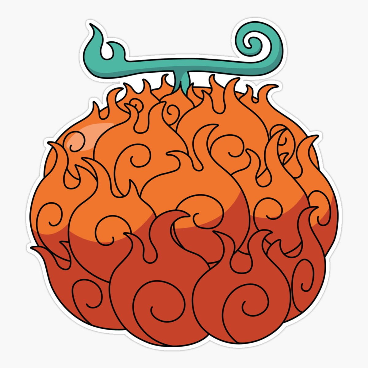 Maneki Mera Mera No Mi Devil Fruit Ace/Sabo Er, Phone Decal Water ...