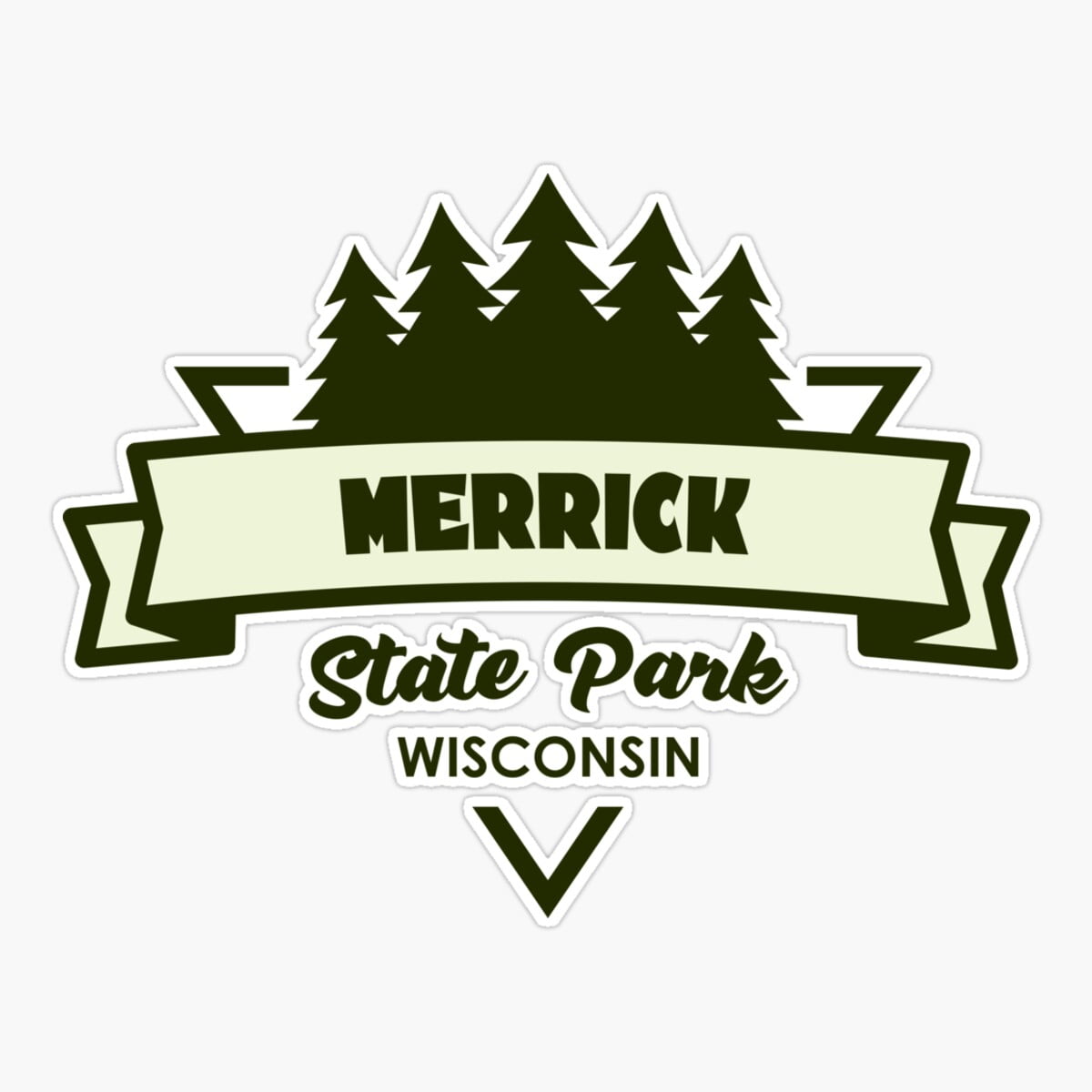 Maneki Merrick State Park Wisconsin Trees And Ribbon Er, Phone Decal ...