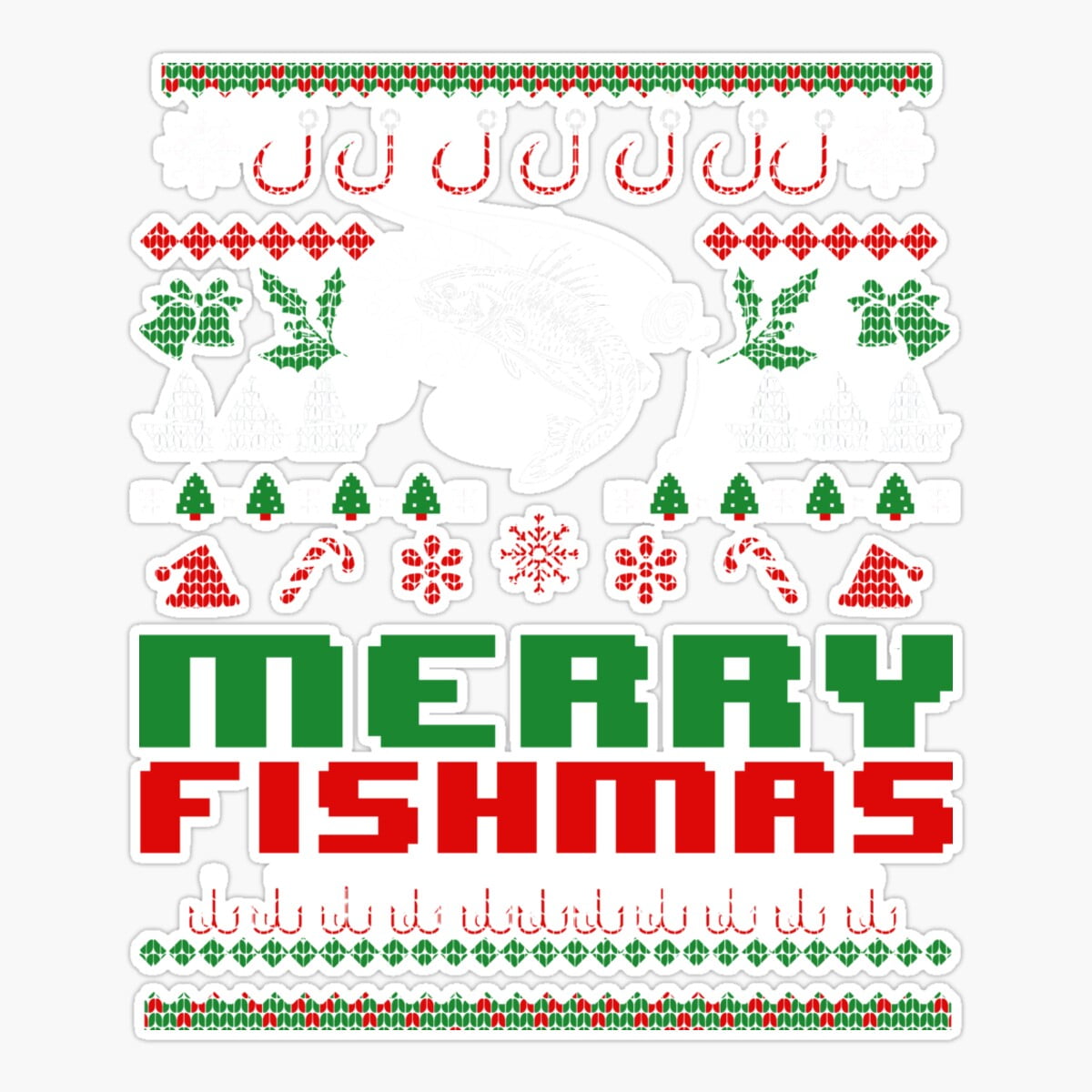 Maneki Merry Ishmas Ugly Christmas Ishing Isherman Git Ishing Gear Er ...
