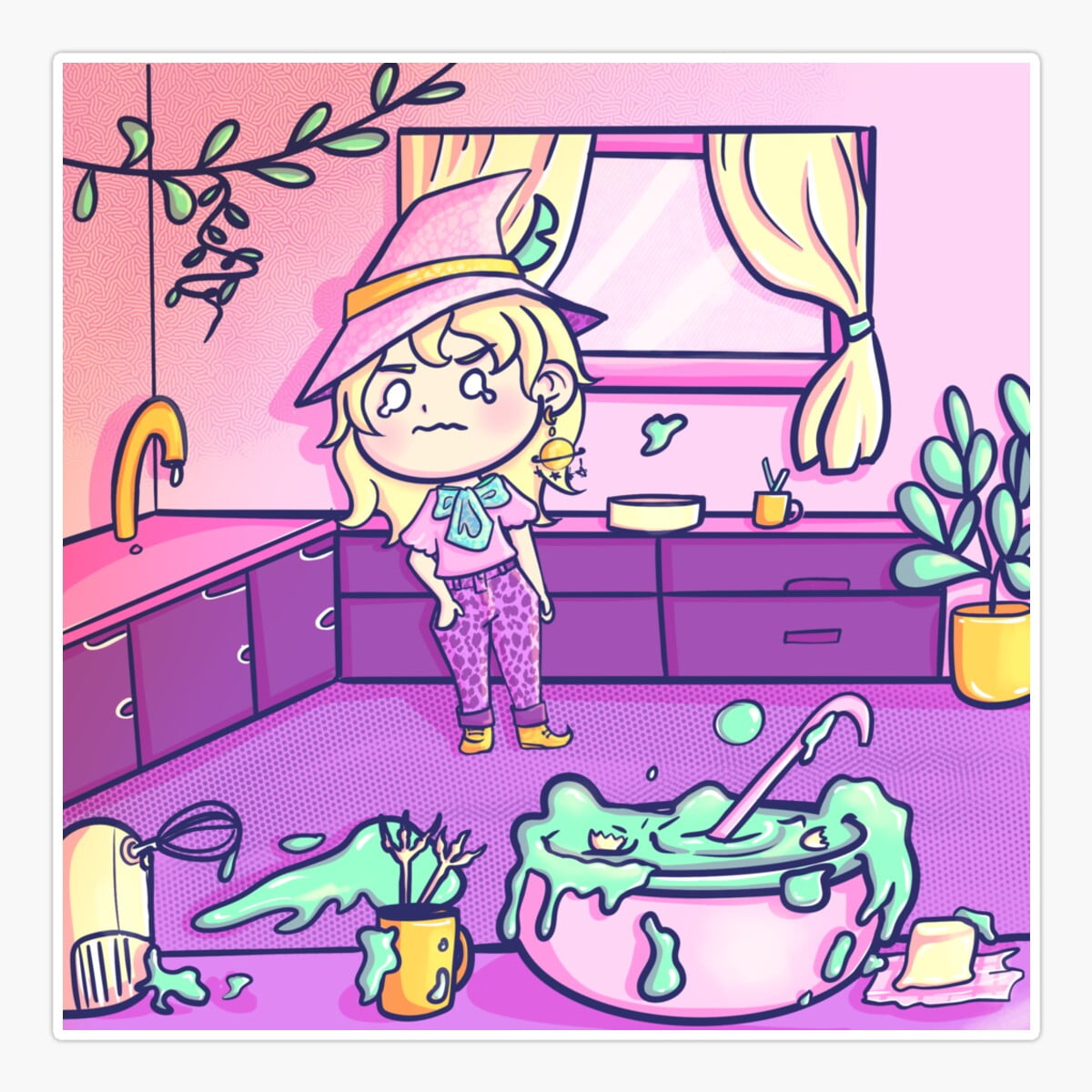 Maneki Messy Alchemist Sticker, Phone Decal Water Bottle Stickers Car ...