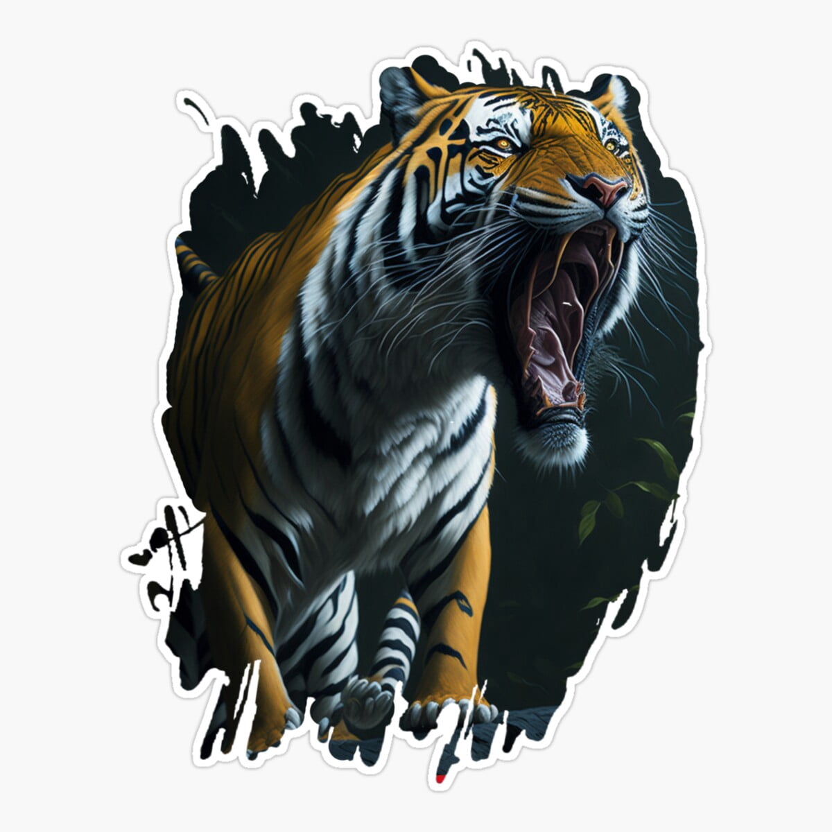Maneki Mestic Roar Amur Tiger Er, Phone Decal Water Bottle Stickers Car ...
