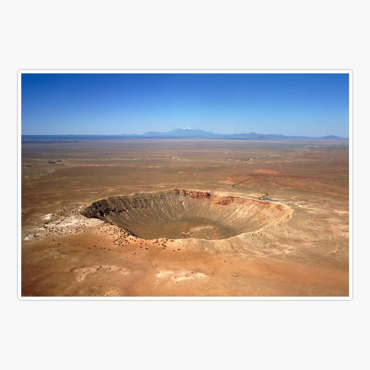 Maneki Meteor Crater, Arizona (E670/0041) Sticker, Phone Decal Water ...