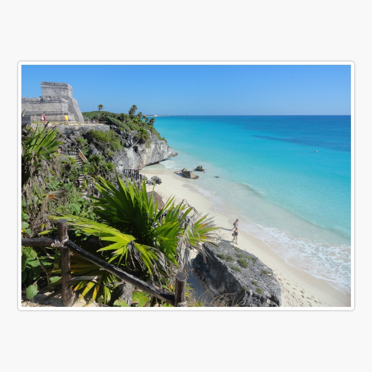 Maneki Mexican Beach Rom Mayan Ruins Sticker, Phone Decal Water Bottle ...
