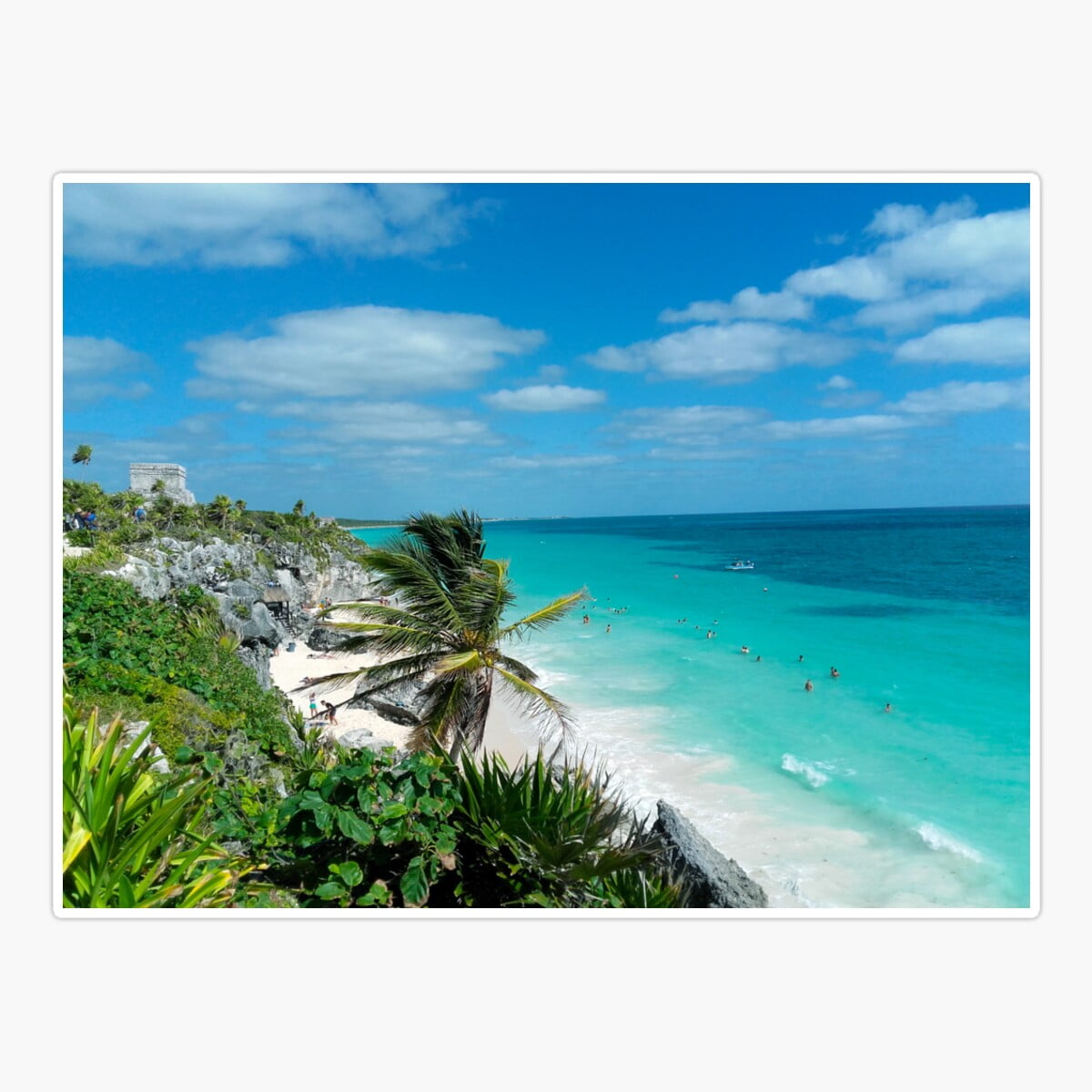 Maneki Mexican Beach Rom Mayan Ruins Yucatan Exotic Vacation Sticker ...