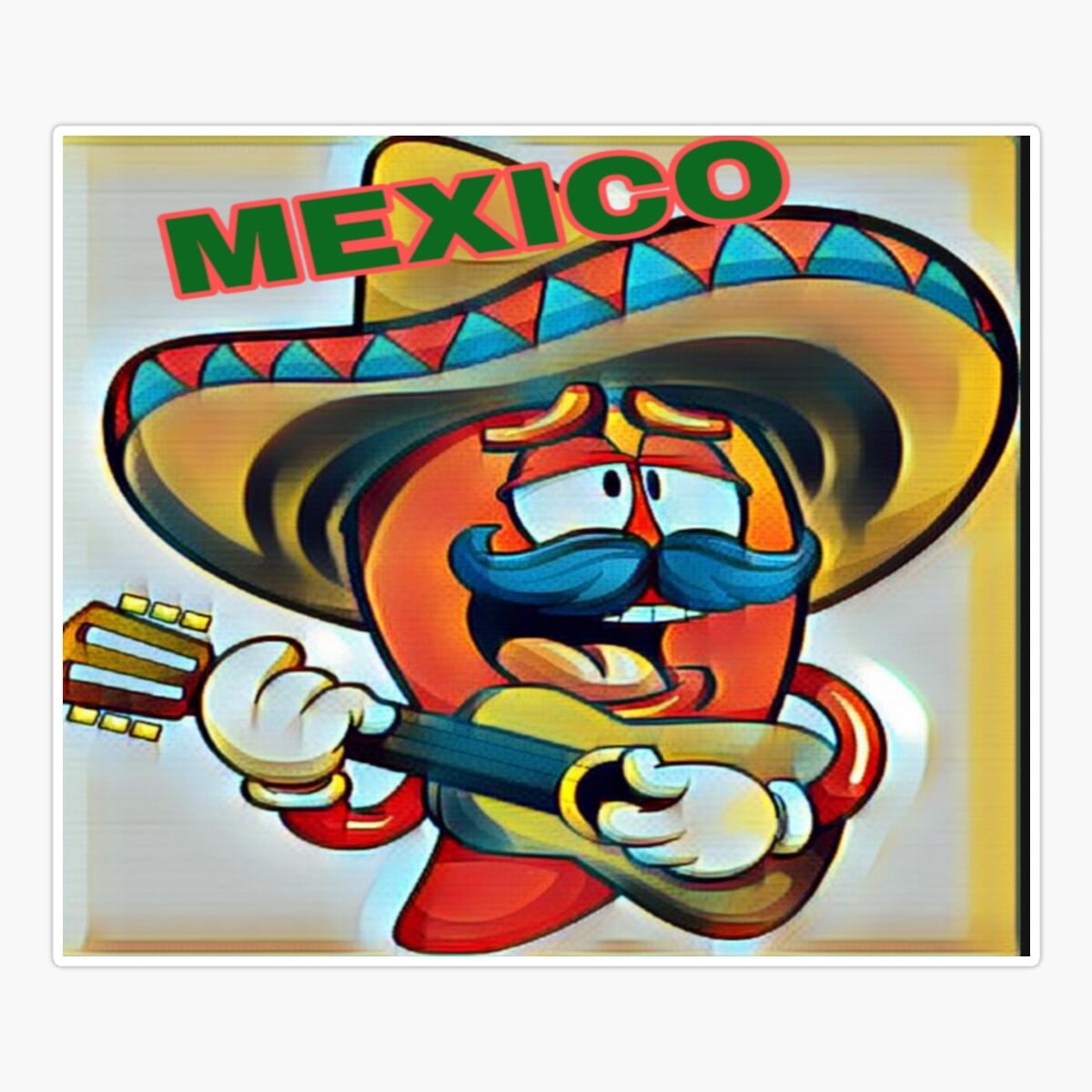 Maneki Mexican Chilli Sticker, Phone Decal Water Bottle Stickers Car ...